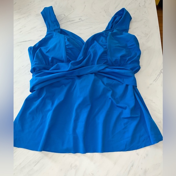 Swimsuits For All | Swim | Swimsuits For All Teal Tie Tankini Top ...